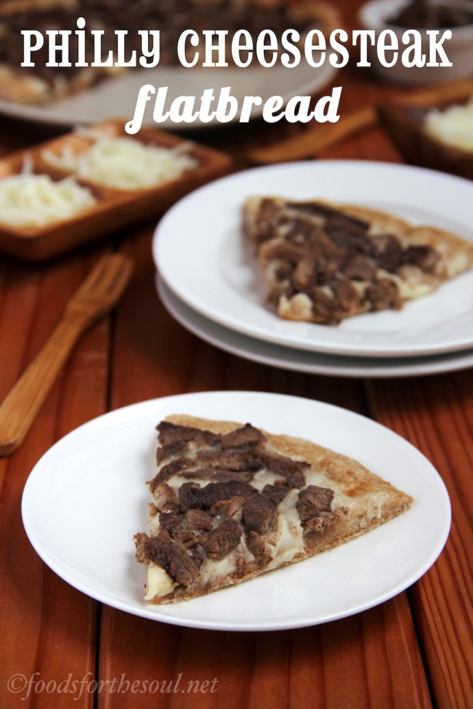 Philly Cheesesteak Flatbread | Amy's Healthy Baking