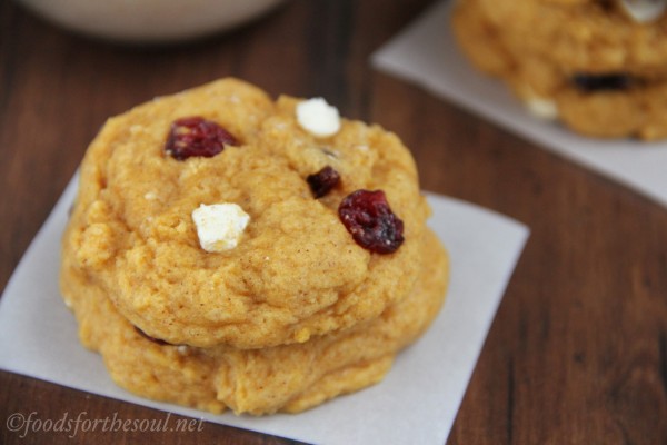 Cranberry Cream Cheese Pumpkin Cookies | Amy's Healthy Baking