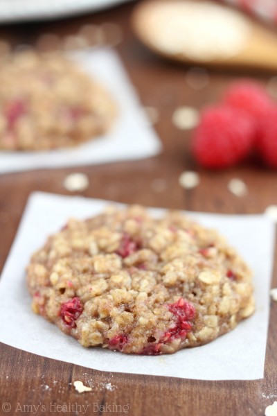 Healthy Raspberry Oatmeal Cookies | Amy's Healthy Baking