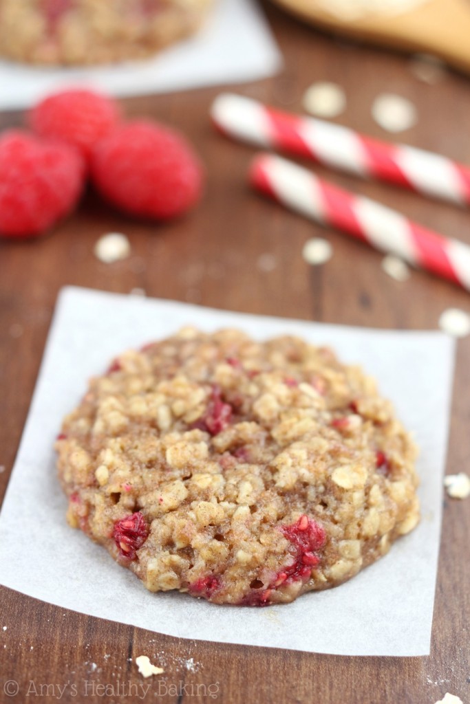 Healthy Raspberry Oatmeal Cookies | Amy's Healthy Baking