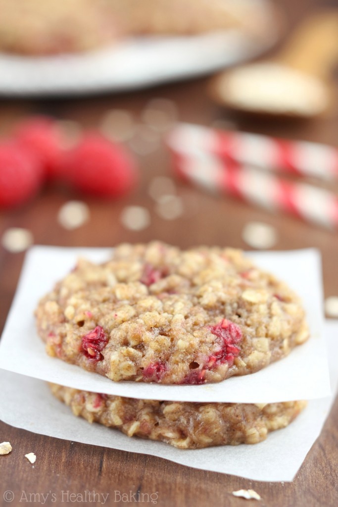 Healthy Raspberry Oatmeal Cookies | Amy's Healthy Baking