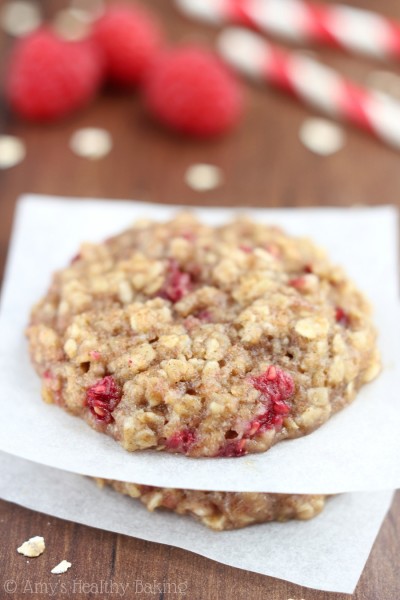 Healthy Raspberry Oatmeal Cookies | Amy's Healthy Baking