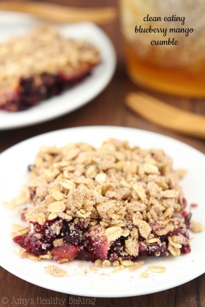 Healthy Blueberry Mango Crumble | Amy's Healthy Baking