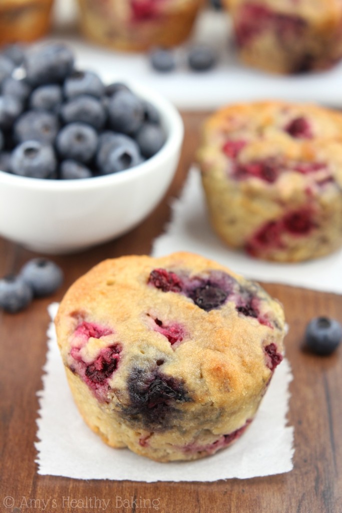 Maple Mixed Berry Muffins | Amy's Healthy Baking