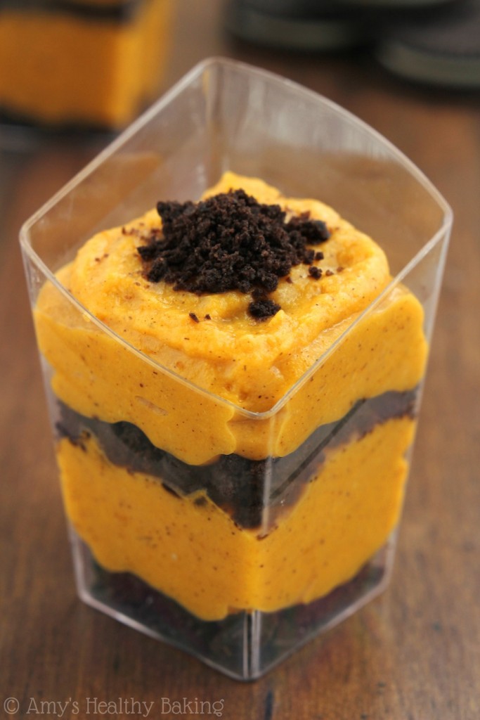 Oreo & Pumpkin Pudding Parfaits | Amy's Healthy Baking