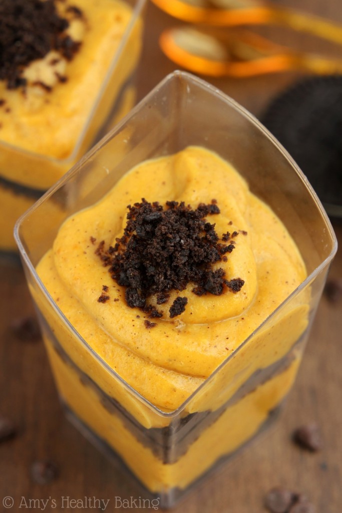Oreo & Pumpkin Pudding Parfaits | Amy's Healthy Baking