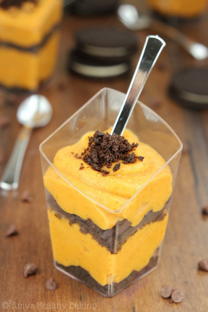 Oreo & Pumpkin Pudding Parfaits | Amy's Healthy Baking