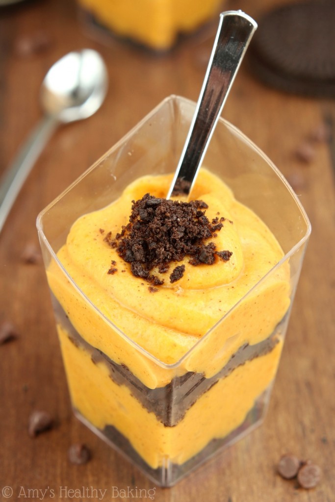Oreo & Pumpkin Pudding Parfaits | Amy's Healthy Baking