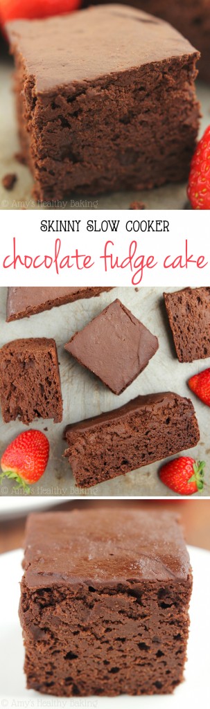 Slow Cooker Chocolate Fudge Cake (Healthy Recipe) | Amy's Healthy Baking
