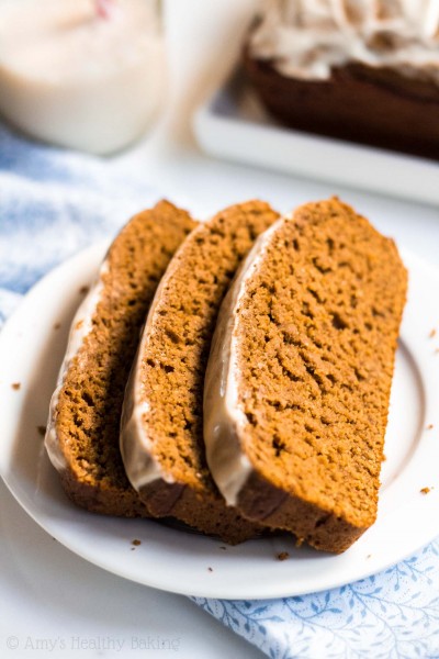 Healthy Classic Gingerbread Loaf + Maple Glaze | Amy's Healthy Baking
