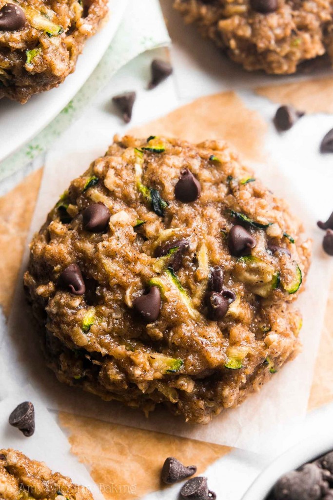 Chocolate Chip Zucchini Bread Oatmeal Cookies {Recipe Video!} | Amy's ...