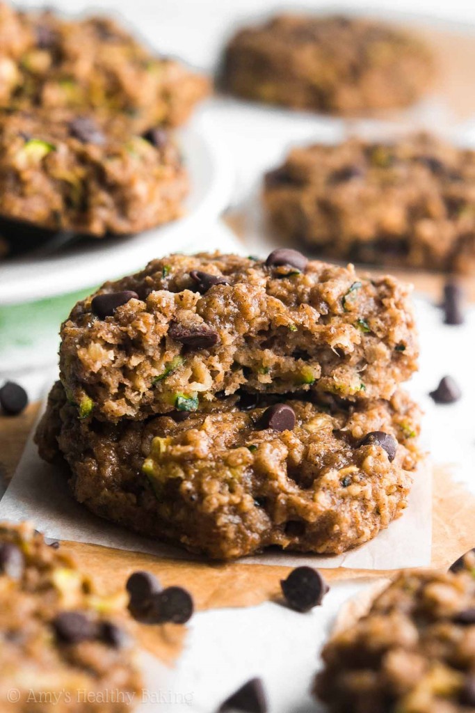 Chocolate Chip Zucchini Bread Oatmeal Cookies {Recipe Video!} | Amy's ...