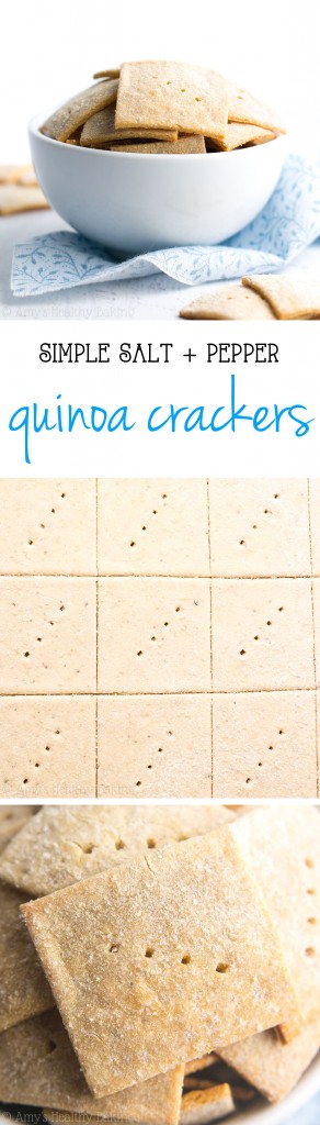 Simple Salt & Pepper Quinoa Crackers | Amy's Healthy Baking