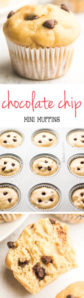 Healthy Chocolate Chip Mini Muffins | Amy's Healthy Baking
