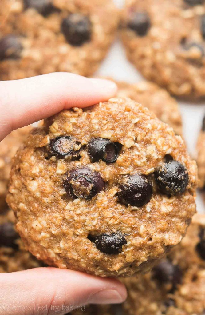 Healthy Blueberry Oatmeal Breakfast Cookies | Amy's Healthy Baking