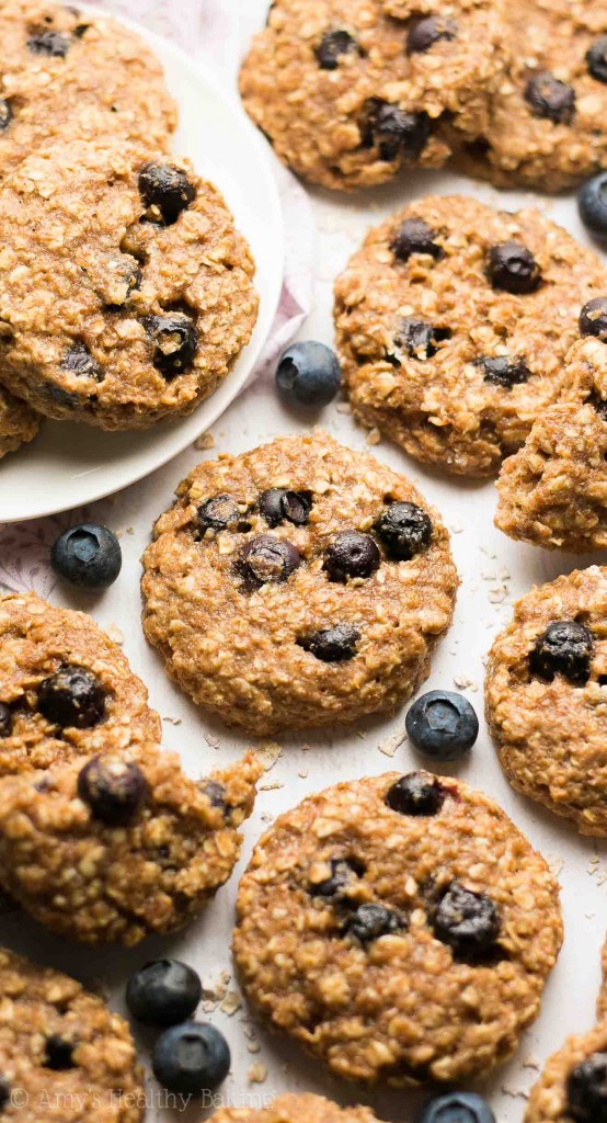 Healthy Blueberry Oatmeal Breakfast Cookies | Amy's Healthy Baking