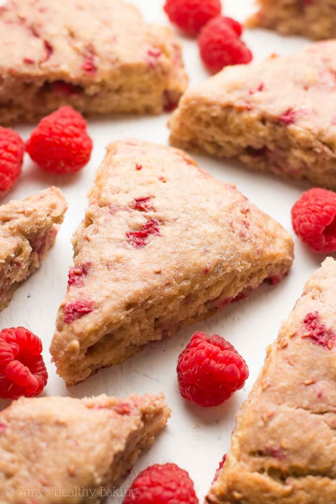 Healthy Raspberry Almond Scones | Amy's Healthy Baking