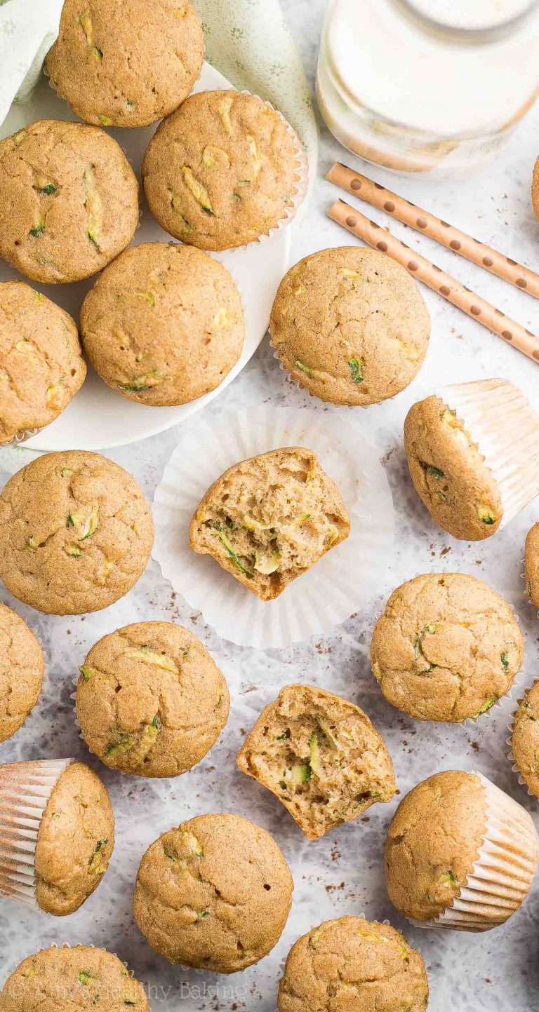 Healthy Eggnog Zucchini Mini Muffins | Amy's Healthy Baking