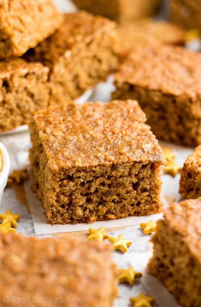 Healthy Gingerbread Oatmeal Snack Cake | Amy's Healthy Baking