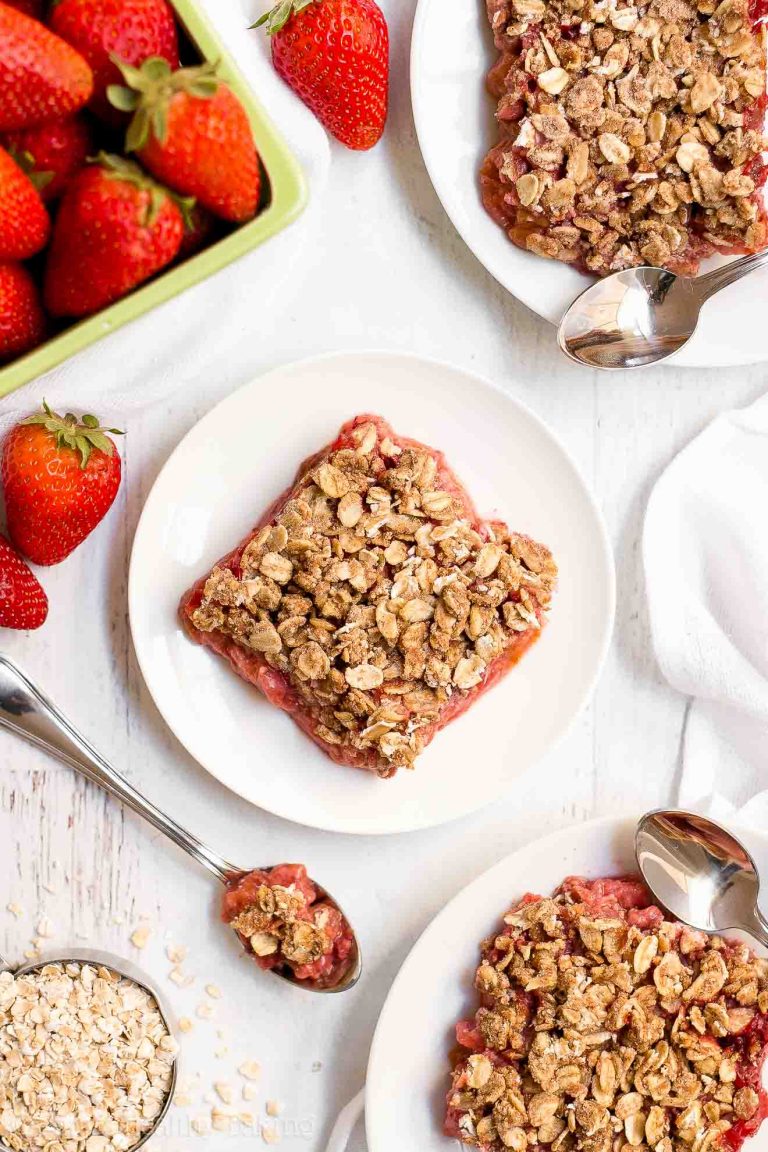 Healthy Strawberry Rhubarb Crisp | Amy's Healthy Baking