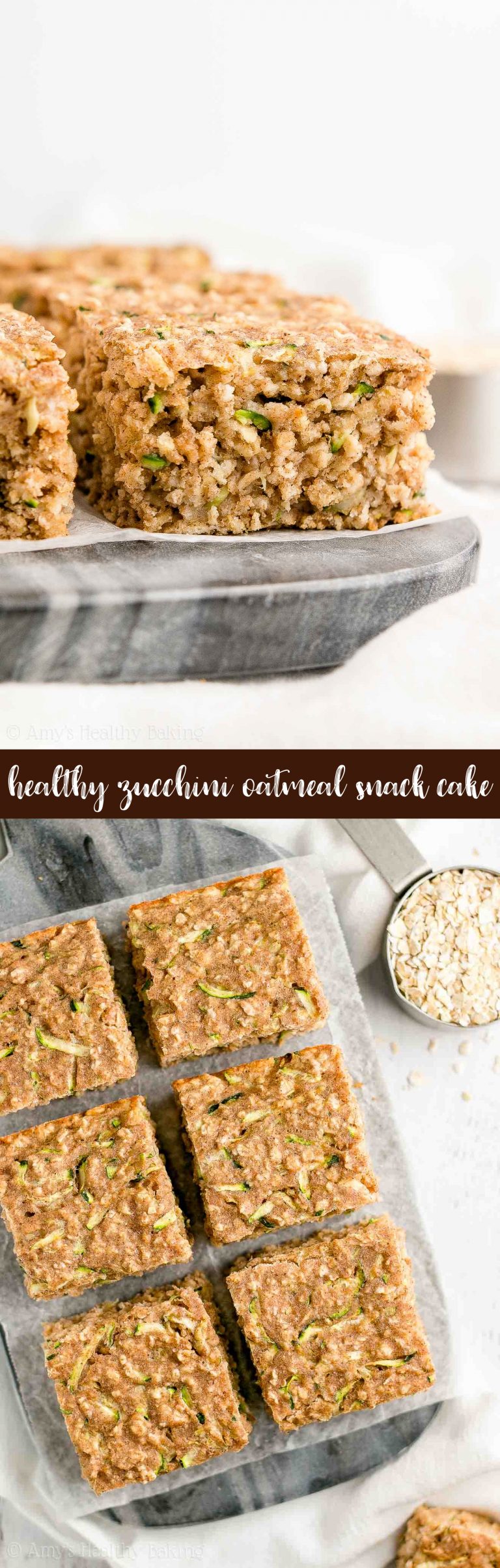 Healthy Zucchini Oatmeal Snack Cake | Amy's Healthy Baking