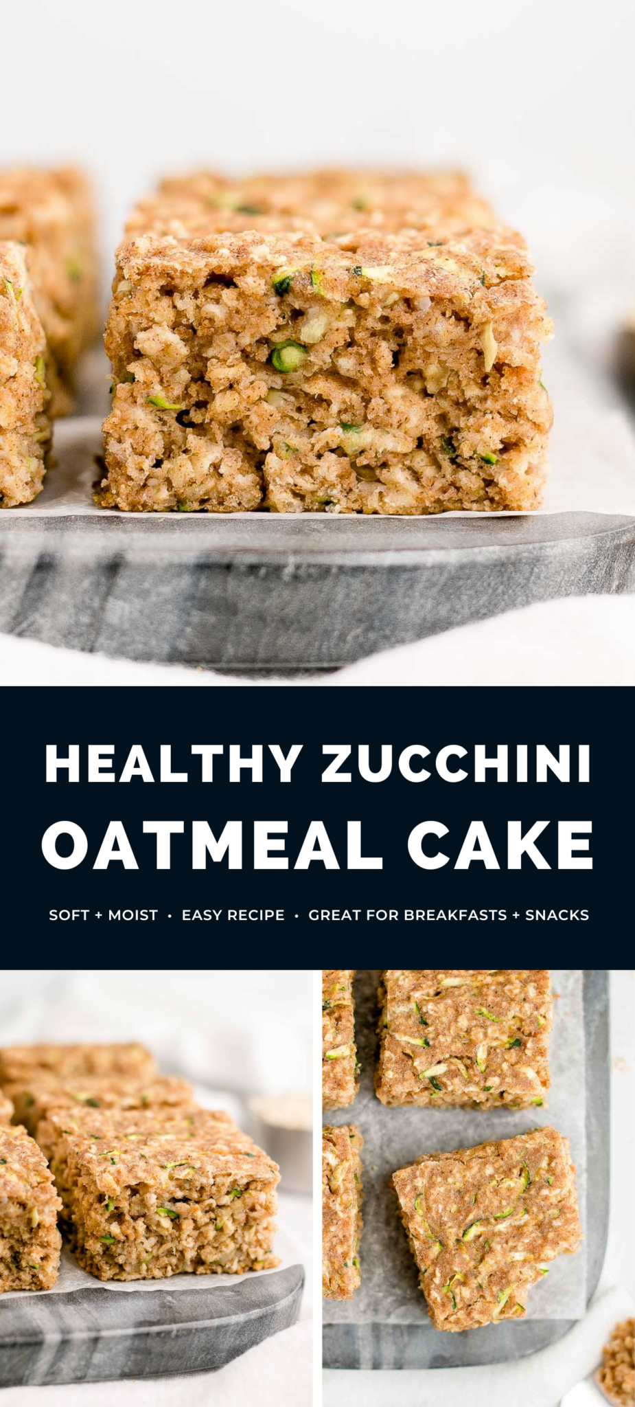Healthy Zucchini Oatmeal Snack Cake | Amy's Healthy Baking