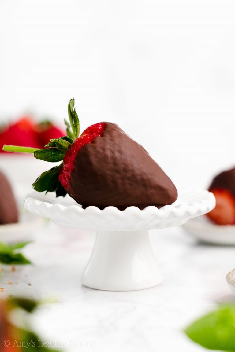 Absolutely Perfect Dark Chocolate Covered Strawberries | Amy's Healthy ...