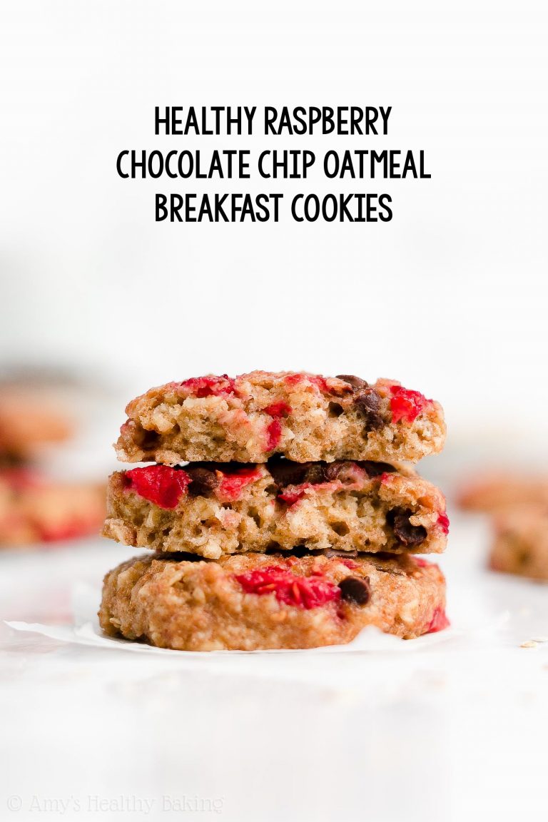 Healthy Raspberry Oatmeal Breakfast Cookies | Amy's Healthy Baking