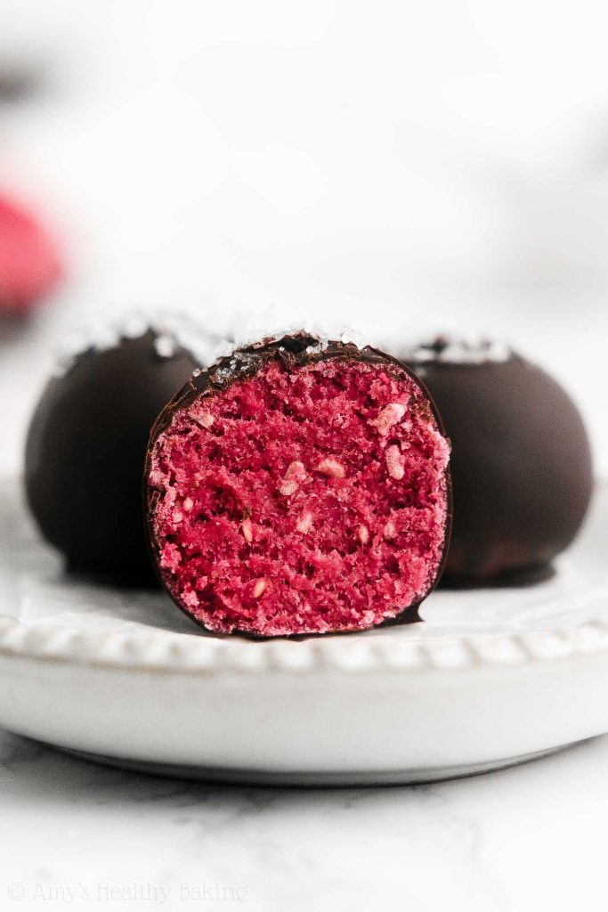 Healthy Raspberry Truffles | Amy's Healthy Baking