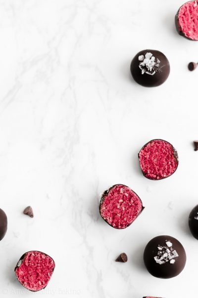 Healthy Raspberry Truffles | Amy's Healthy Baking