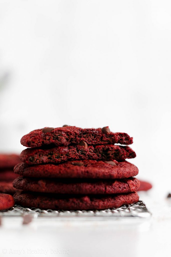 Healthy Red Velvet Chocolate Chip Cookies | Amy's Healthy Baking