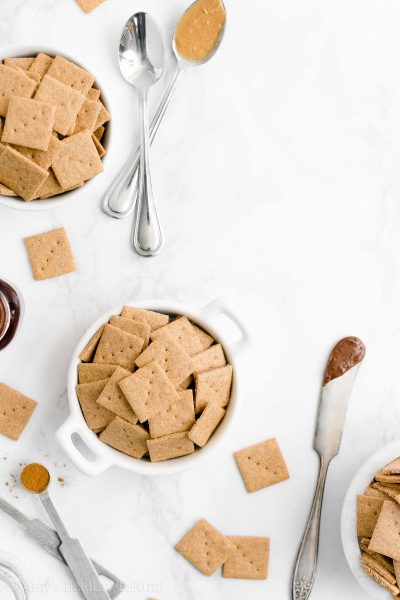 Healthy Homemade Mini Cinnamon Graham Crackers | Amy's Healthy Baking