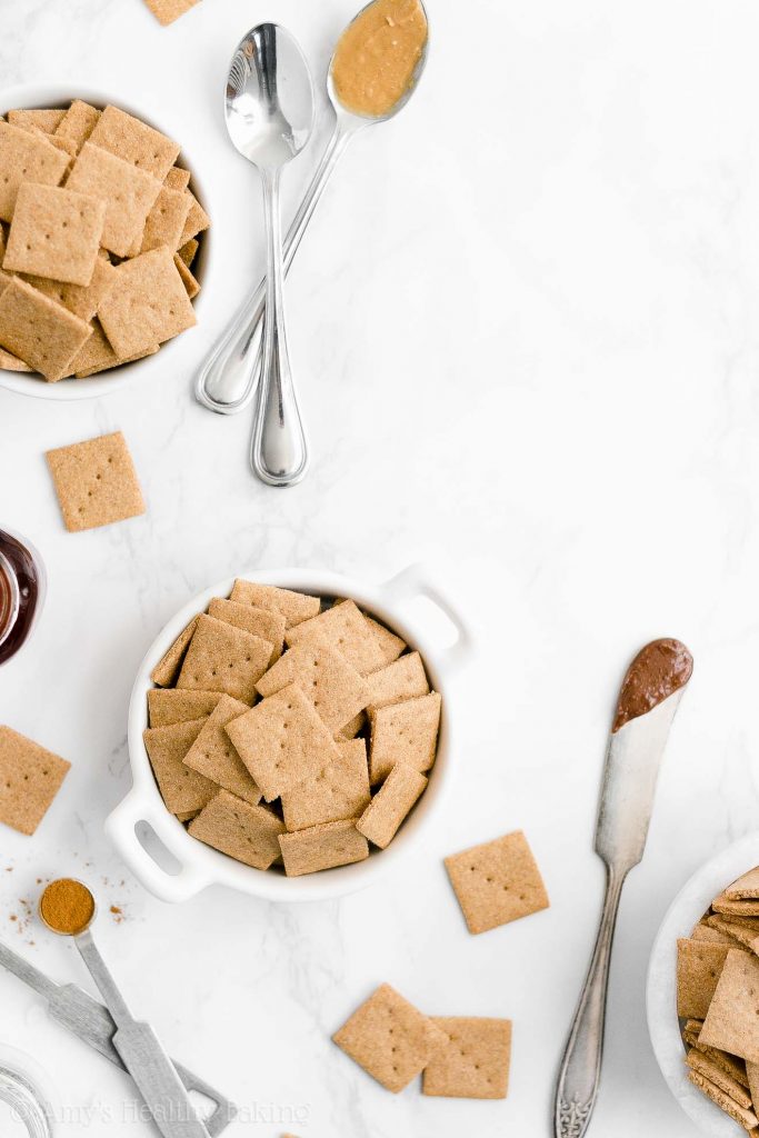 Healthy Homemade Mini Cinnamon Graham Crackers | Amy's Healthy Baking