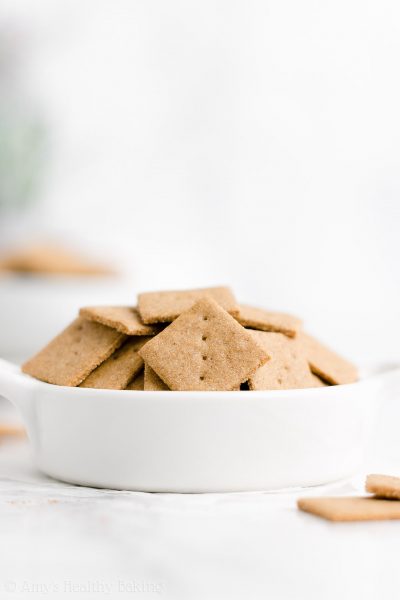 Healthy Homemade Mini Cinnamon Graham Crackers | Amy's Healthy Baking