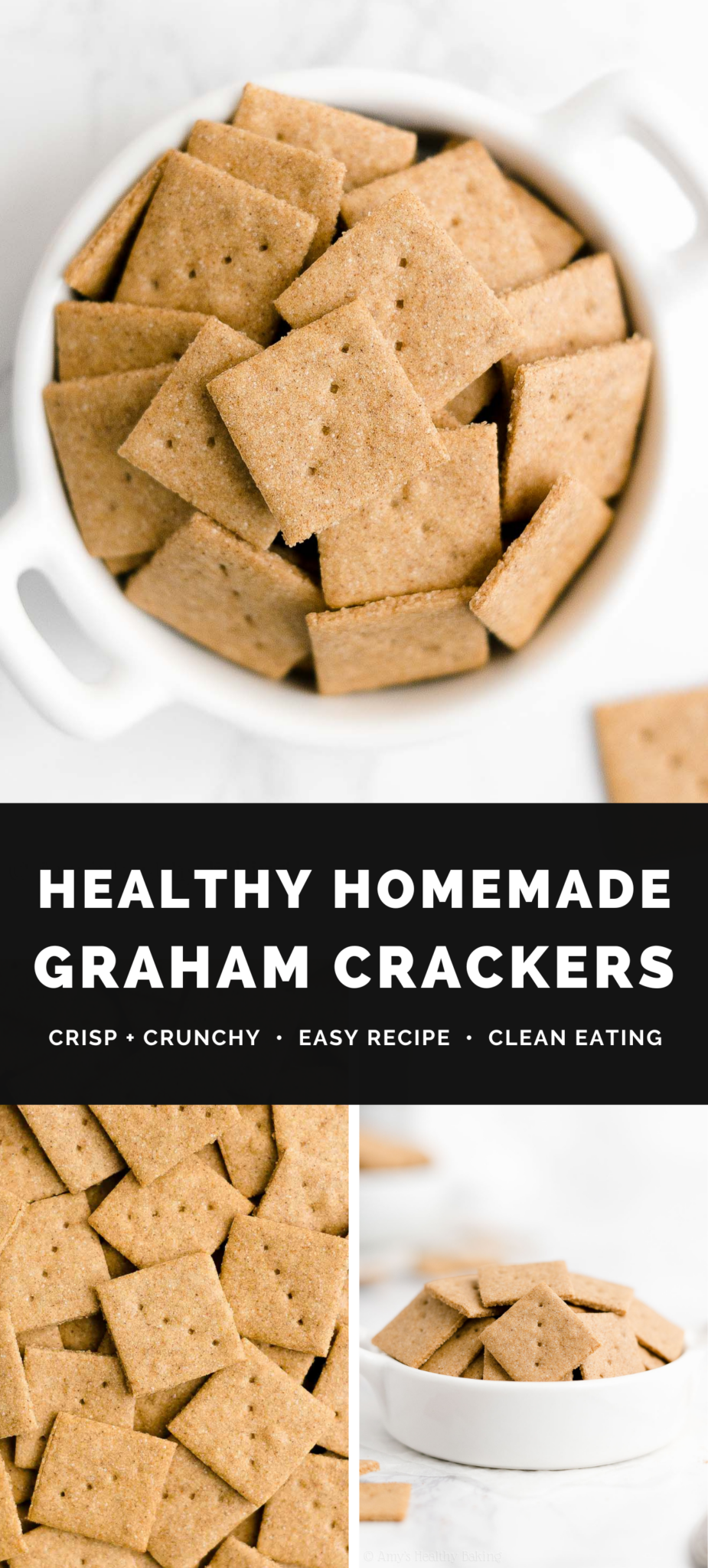 Healthy Homemade Mini Cinnamon Graham Crackers | Amy's Healthy Baking