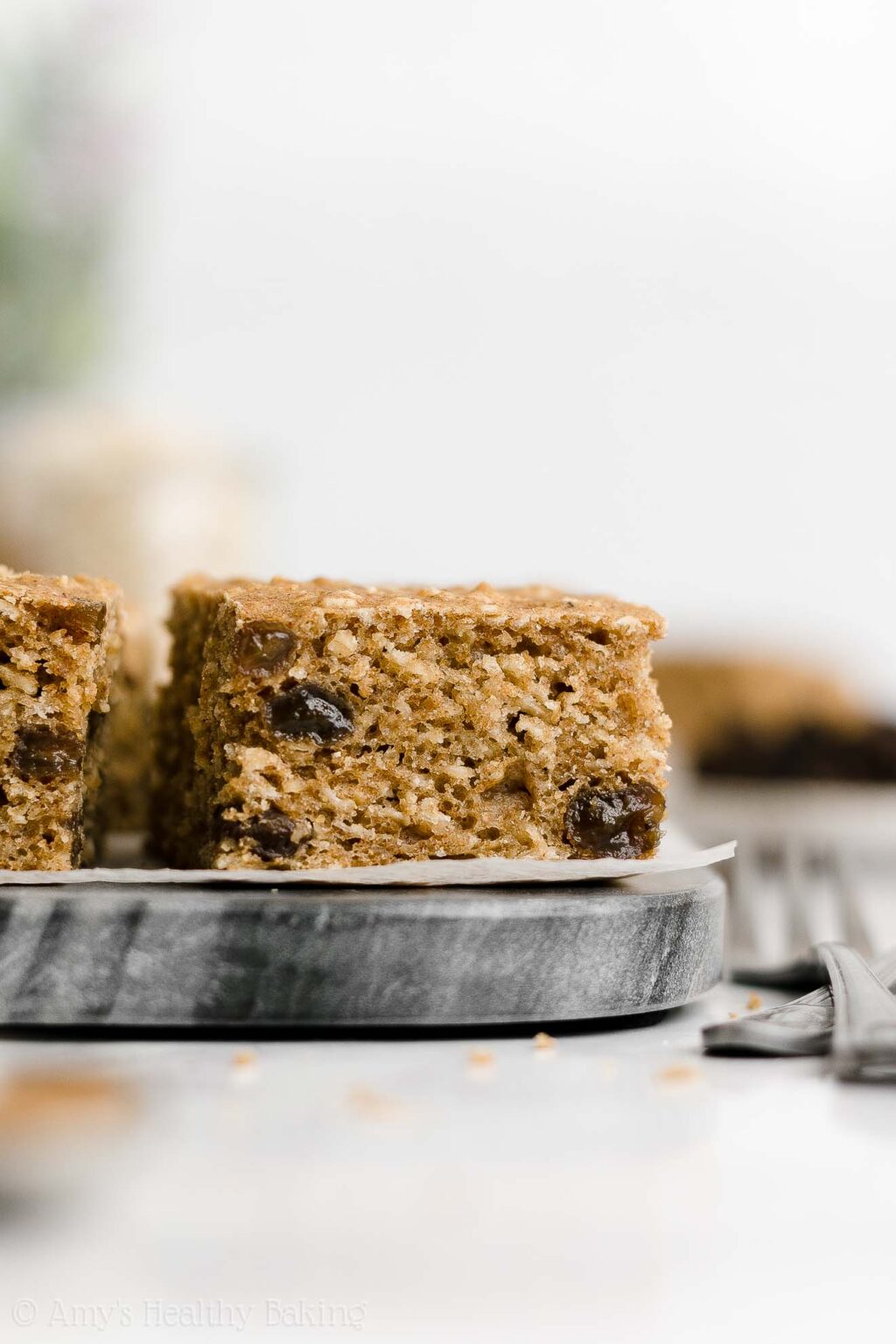 Healthy Oatmeal Raisin Snack Cake | Amy's Healthy Baking