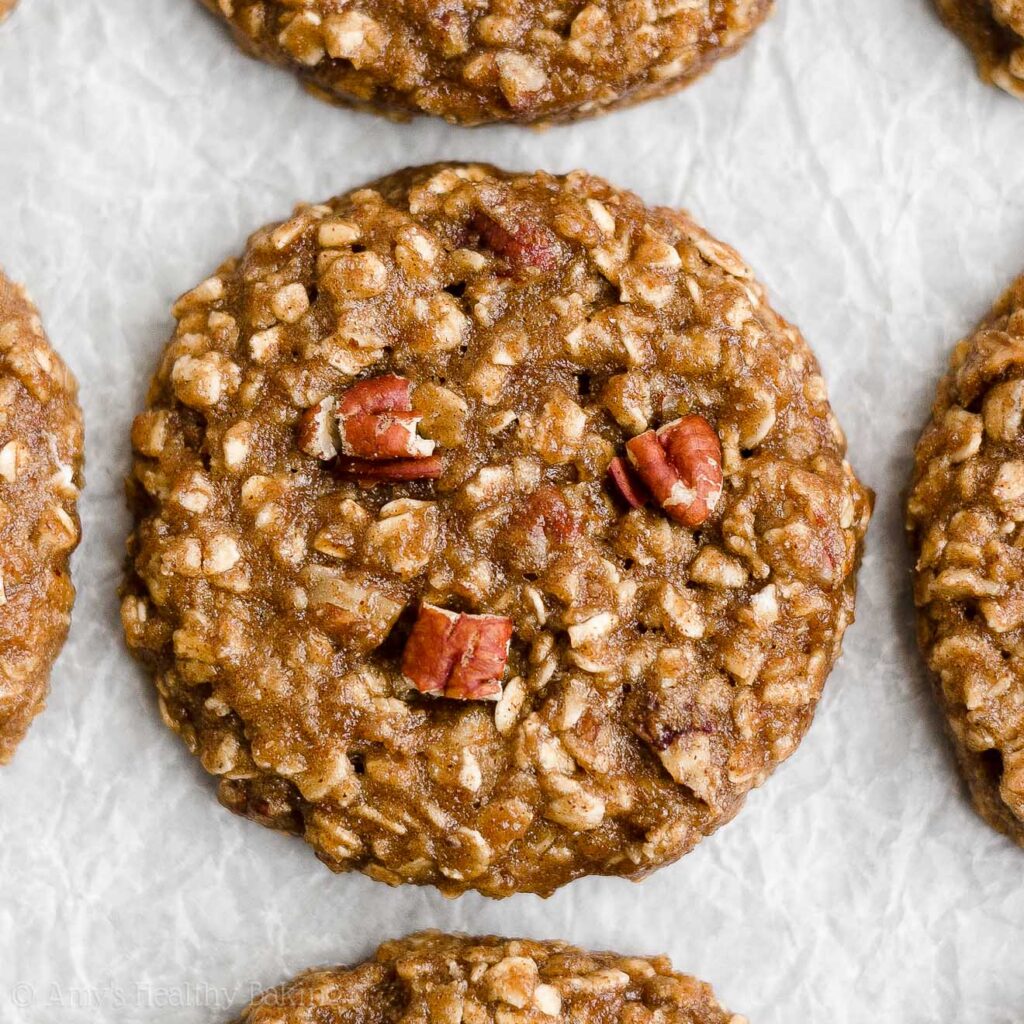 Maple Pecan Oatmeal Cookies | Amy's Healthy Baking