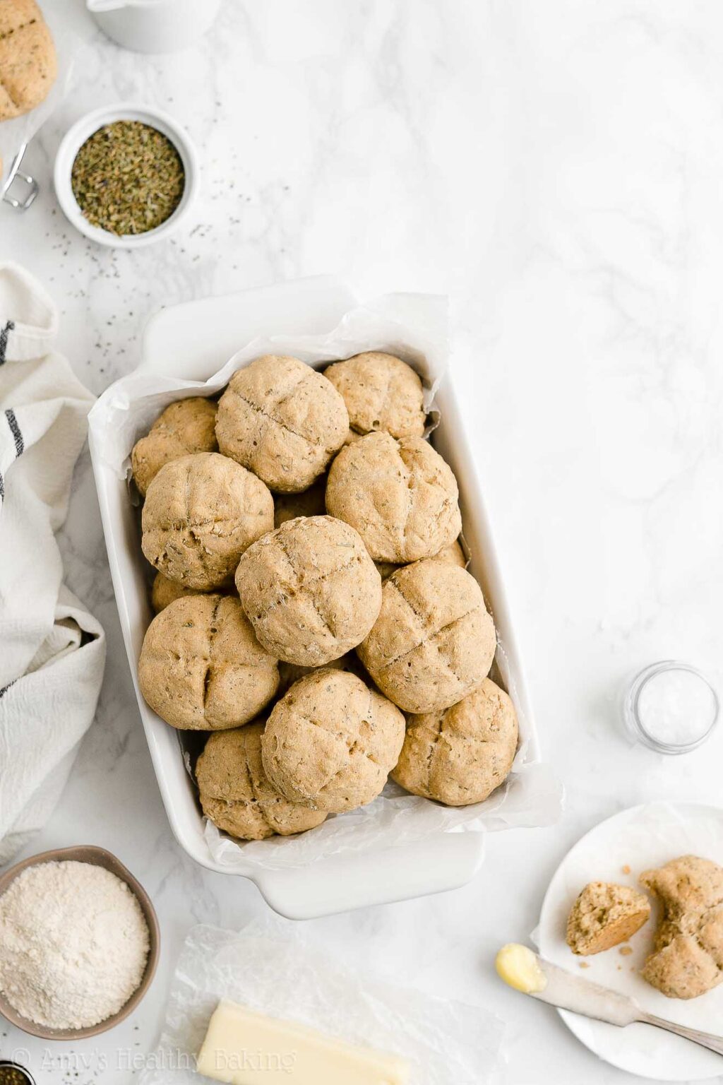 Healthy Herb Bread Rolls (20-Minute Recipe!) | Amy's Healthy Baking