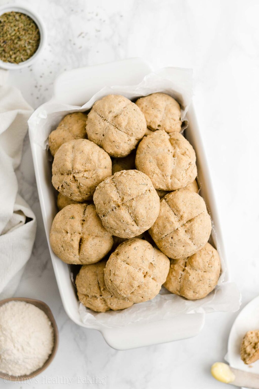 Healthy Herb Bread Rolls (20-Minute Recipe!) | Amy's Healthy Baking