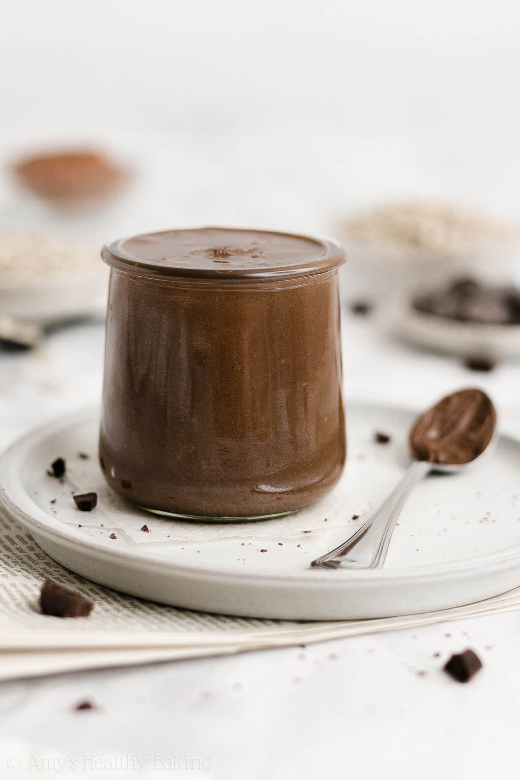 Healthy Nut-Free Nutella (vegan + sugar free) | Amy's Healthy Baking