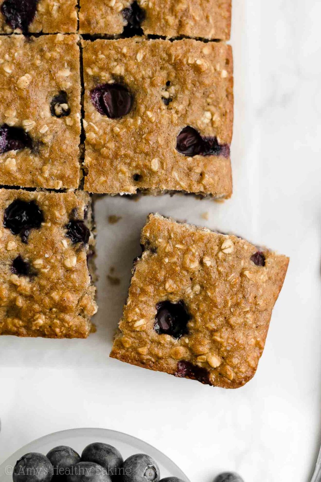 Healthy Blueberry Oatmeal Snack Cake | Amy's Healthy Baking