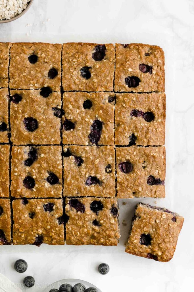 Healthy Blueberry Oatmeal Snack Cake | Amy's Healthy Baking
