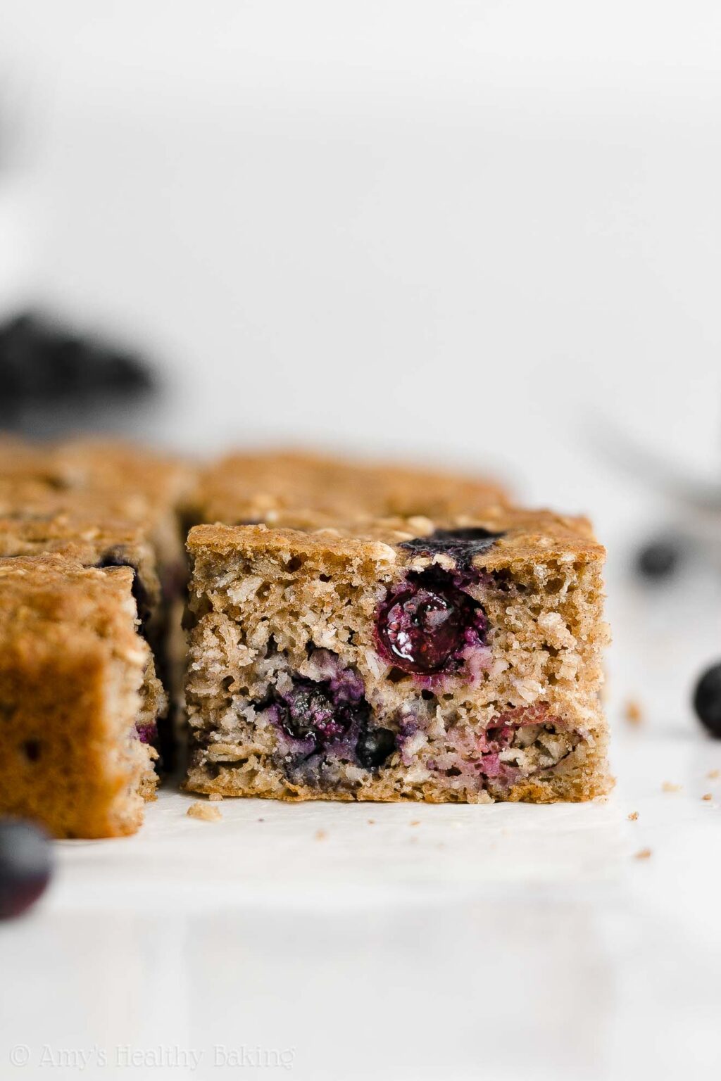 Healthy Blueberry Oatmeal Snack Cake | Amy's Healthy Baking
