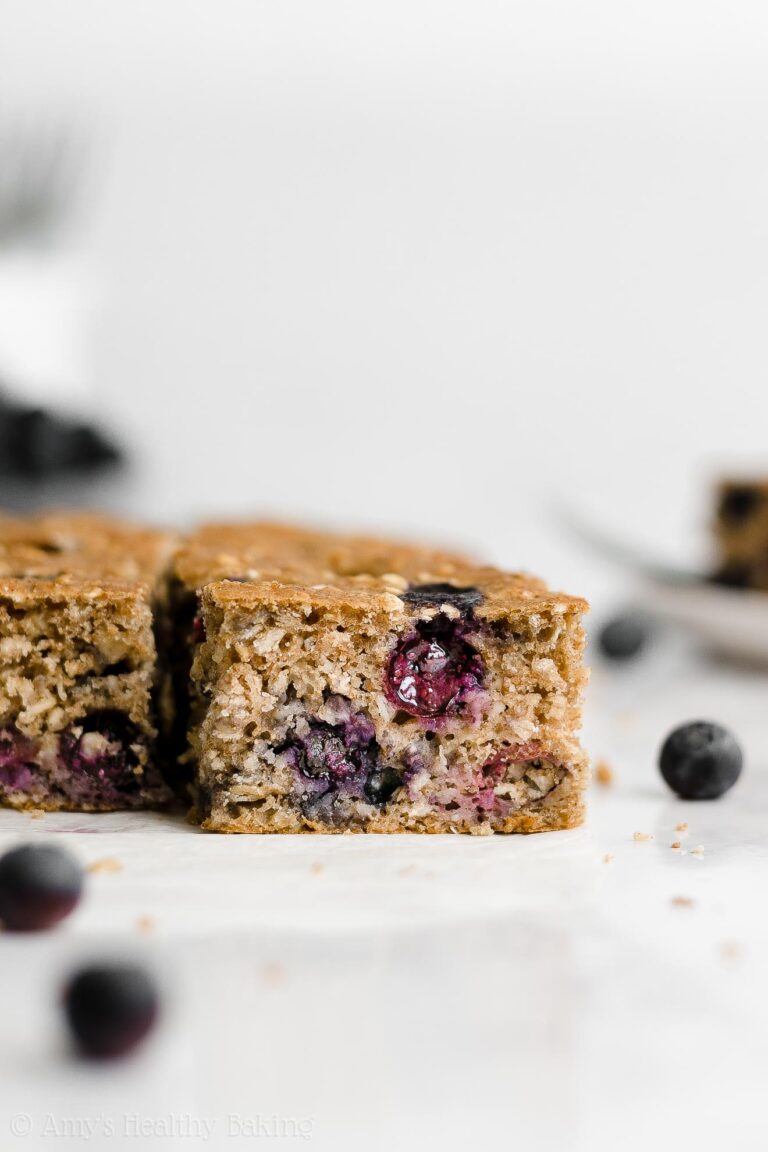 Healthy Blueberry Oatmeal Snack Cake | Amy's Healthy Baking