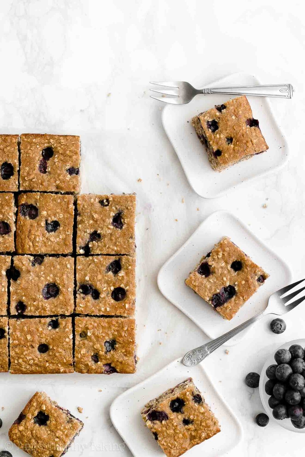 Healthy Blueberry Oatmeal Snack Cake | Amy's Healthy Baking